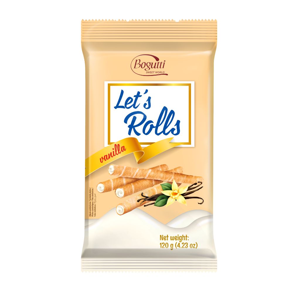 Bogutti Wafer Rolls Vanilla da 120g - Vendita all'ingrosso – Uncle Food