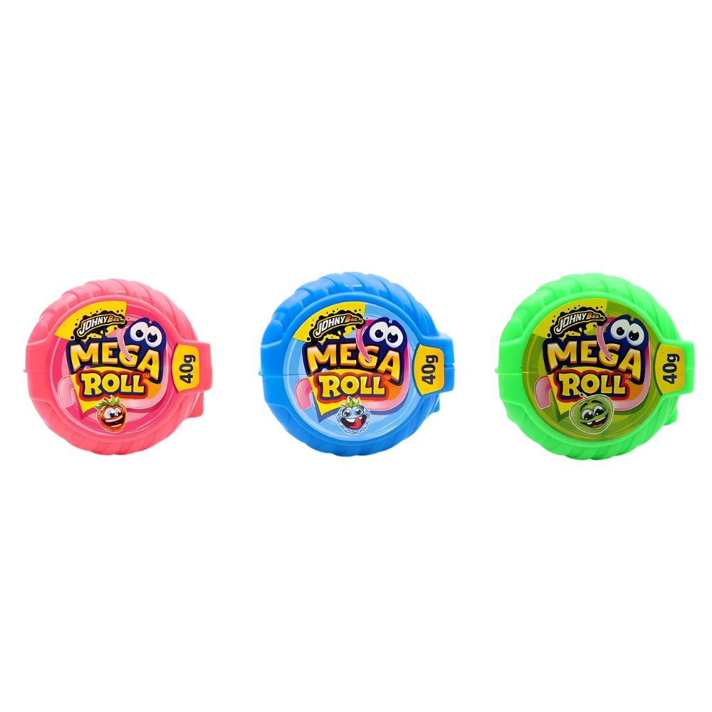Wholesale sale of Johny Bee Mega Roll Bubble Gum Assorted Flavors 40g ...