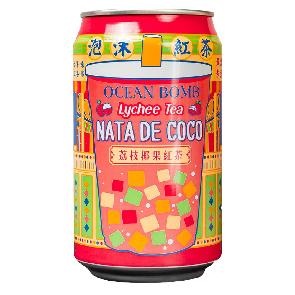 Ocean Bomb Lychee Tea With Nata De Coco 315ml - Wholesale – Uncle Food