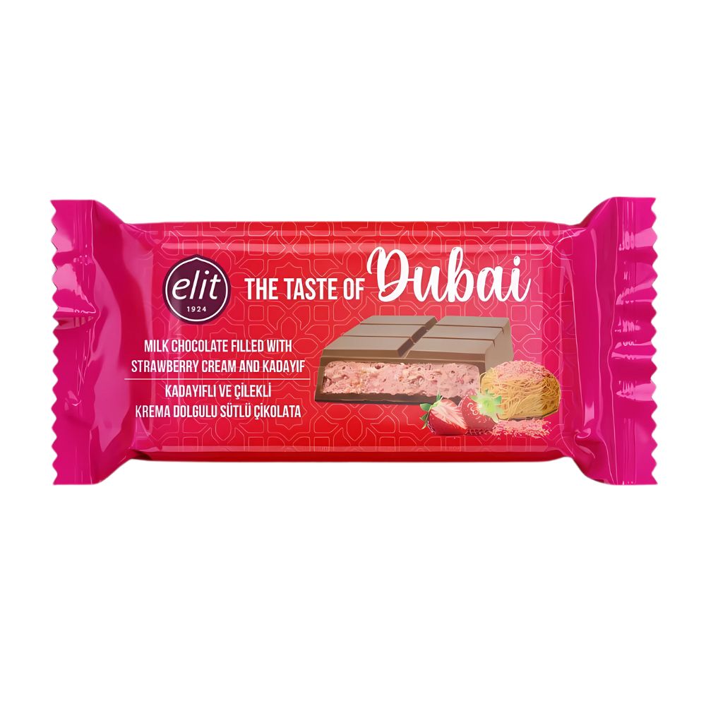 Elit Strawberry Dubai Chocolate 90g - Wholesale – Uncle Food