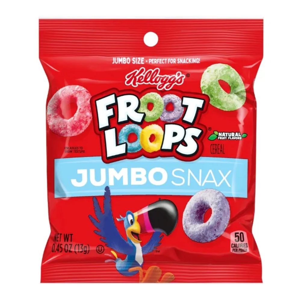 Wholesale sale of Kellogg's Froot Loops Jumbo Snax 13g – Uncle Food